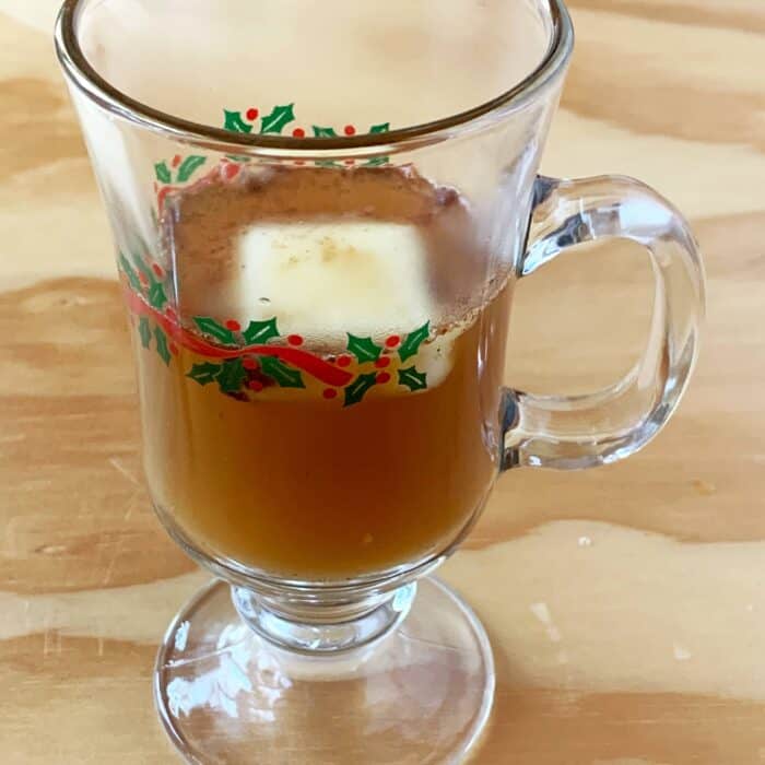 Hot Buttered Rum with Apple Cider - Tea in January
